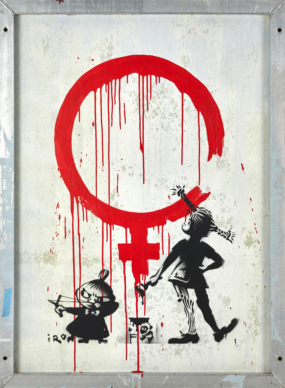 IRON (Sweden, born 1973). "REBELLION", signed Iron, mixed media and ...