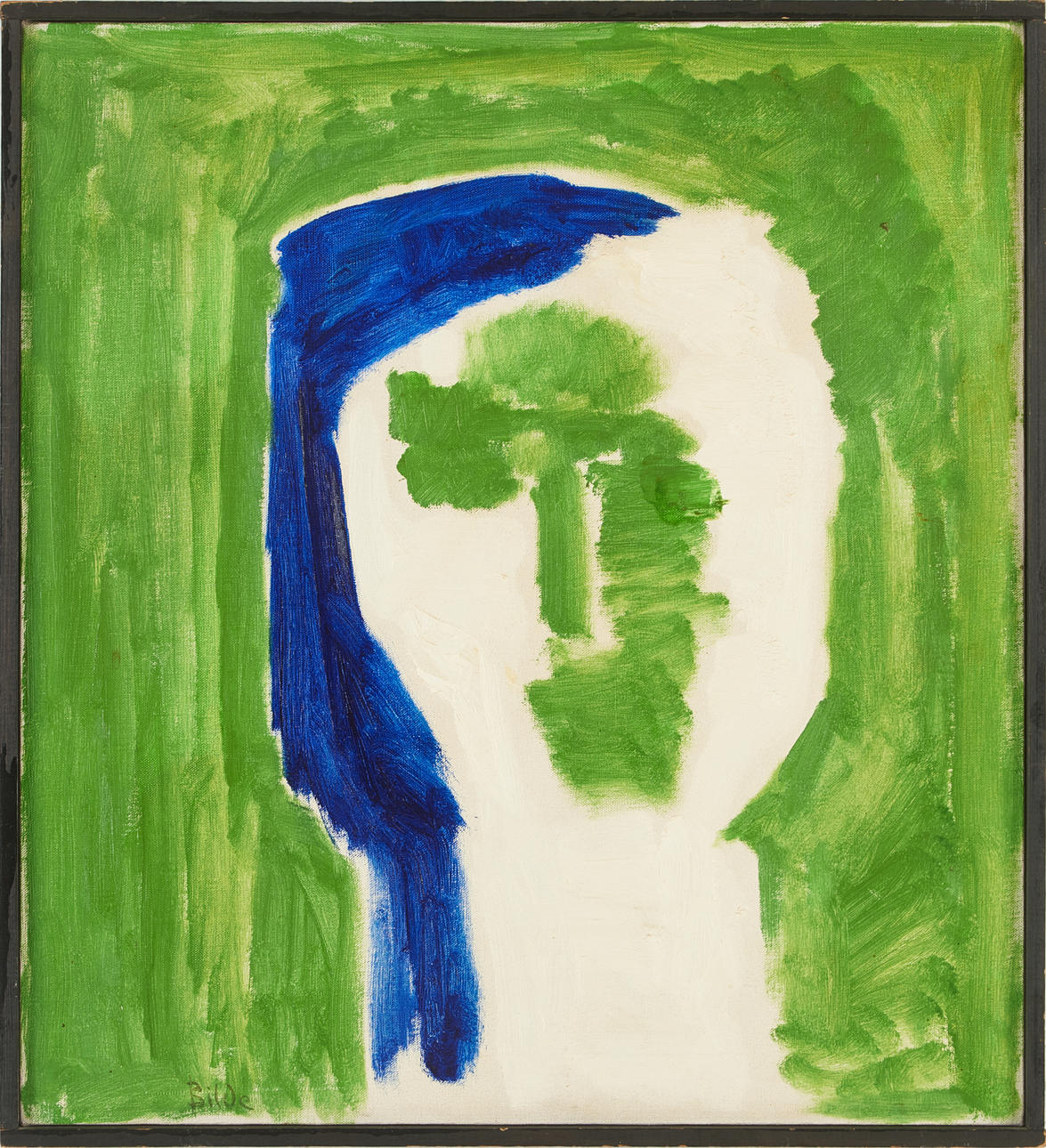 MAX BILDE. (Born 1919-2011). Portrait, signed Bilde, dated -67 a tergo ...