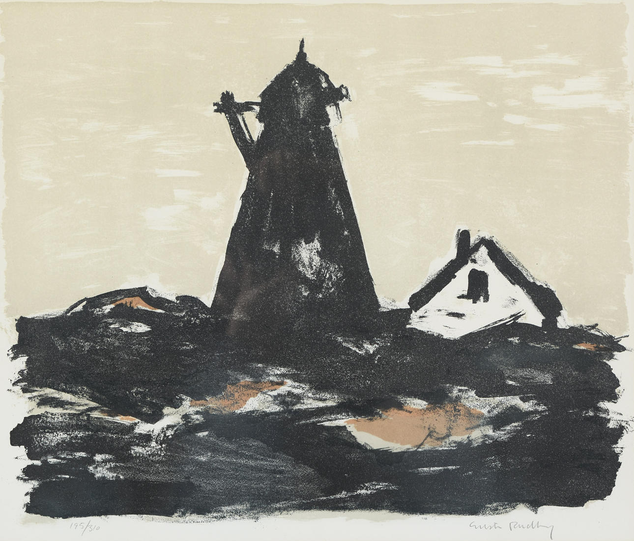 GUSTAV RUDBERG. Mill, colour lithograph, signed and numbered. Art ...