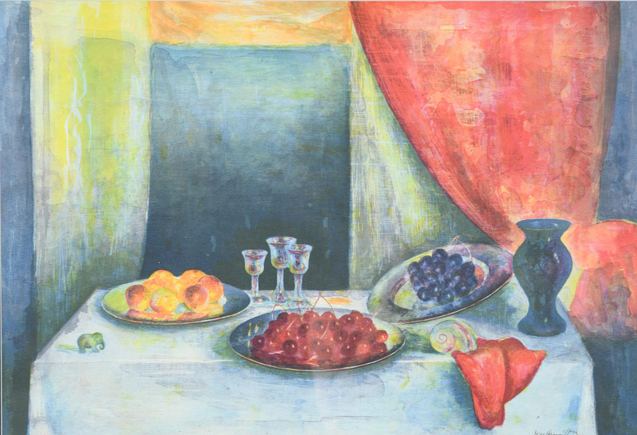 MAC HAMILTON. Still life, colour lithograph, signed and numbered. Art ...