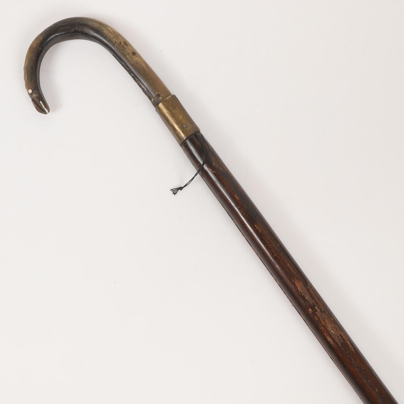 WALKING STICK WITH DRESS DAGGER, bone/wood etc., 20th century. Weapons ...