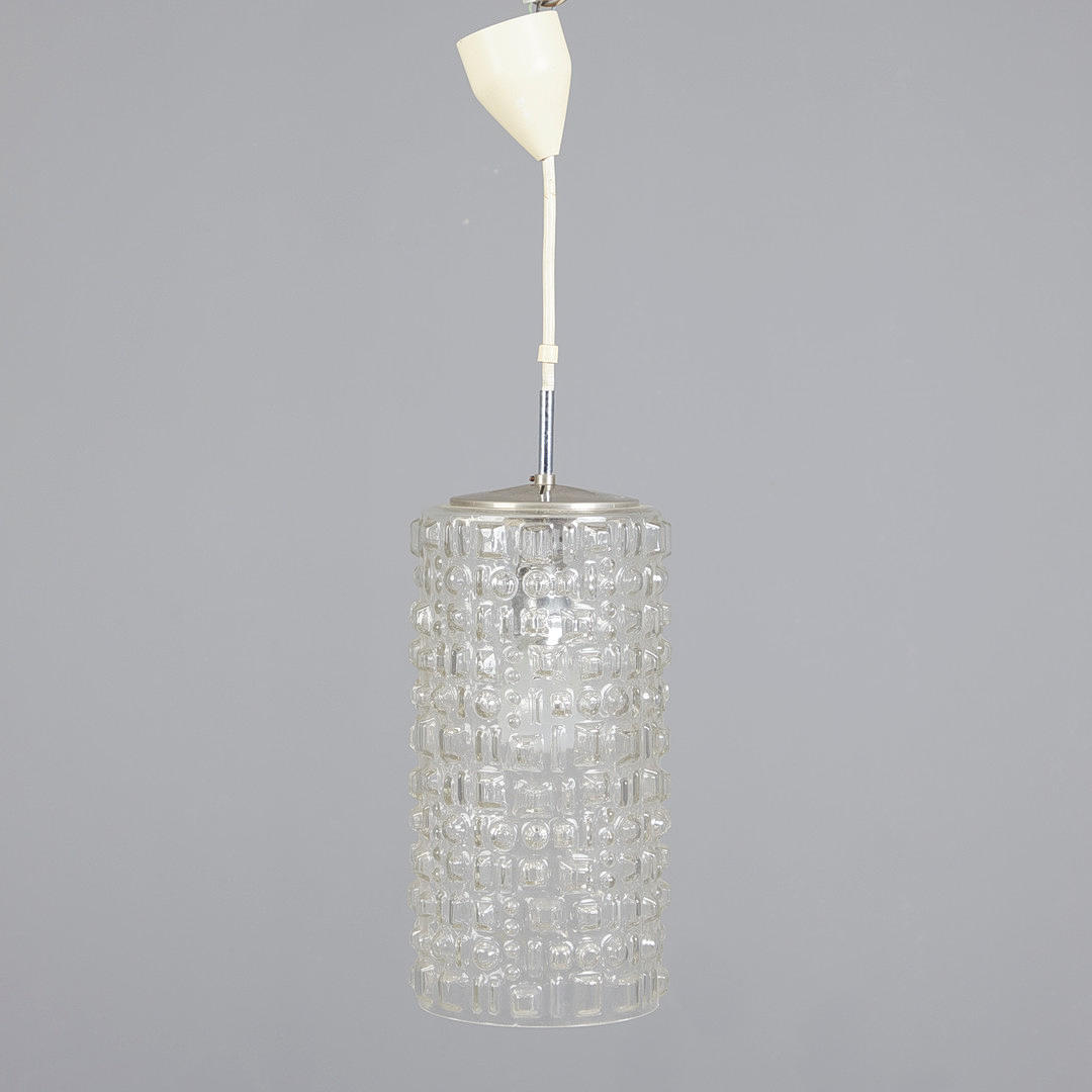 PEILL & PUTZLER, ceiling lamp / pendant lamp, glass, metal, 1960s ...