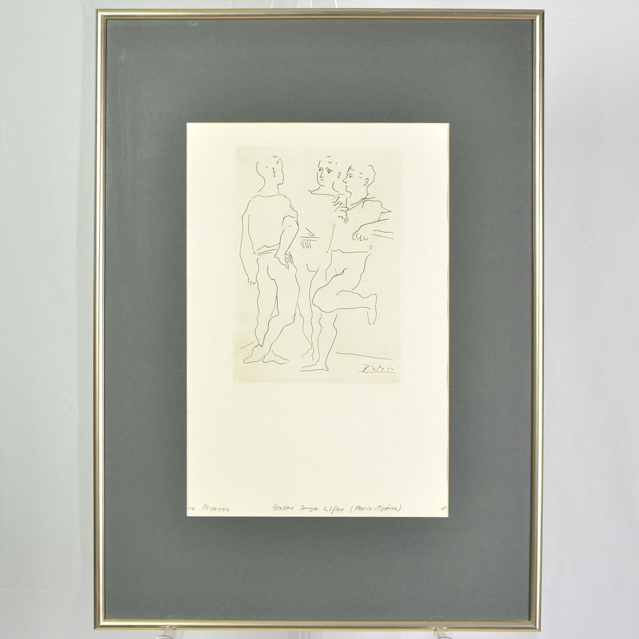 PABLO PICASSO. BALLET SERGE LIFAR (PARIS-OPÉRA), ETCHING, PLATE ...