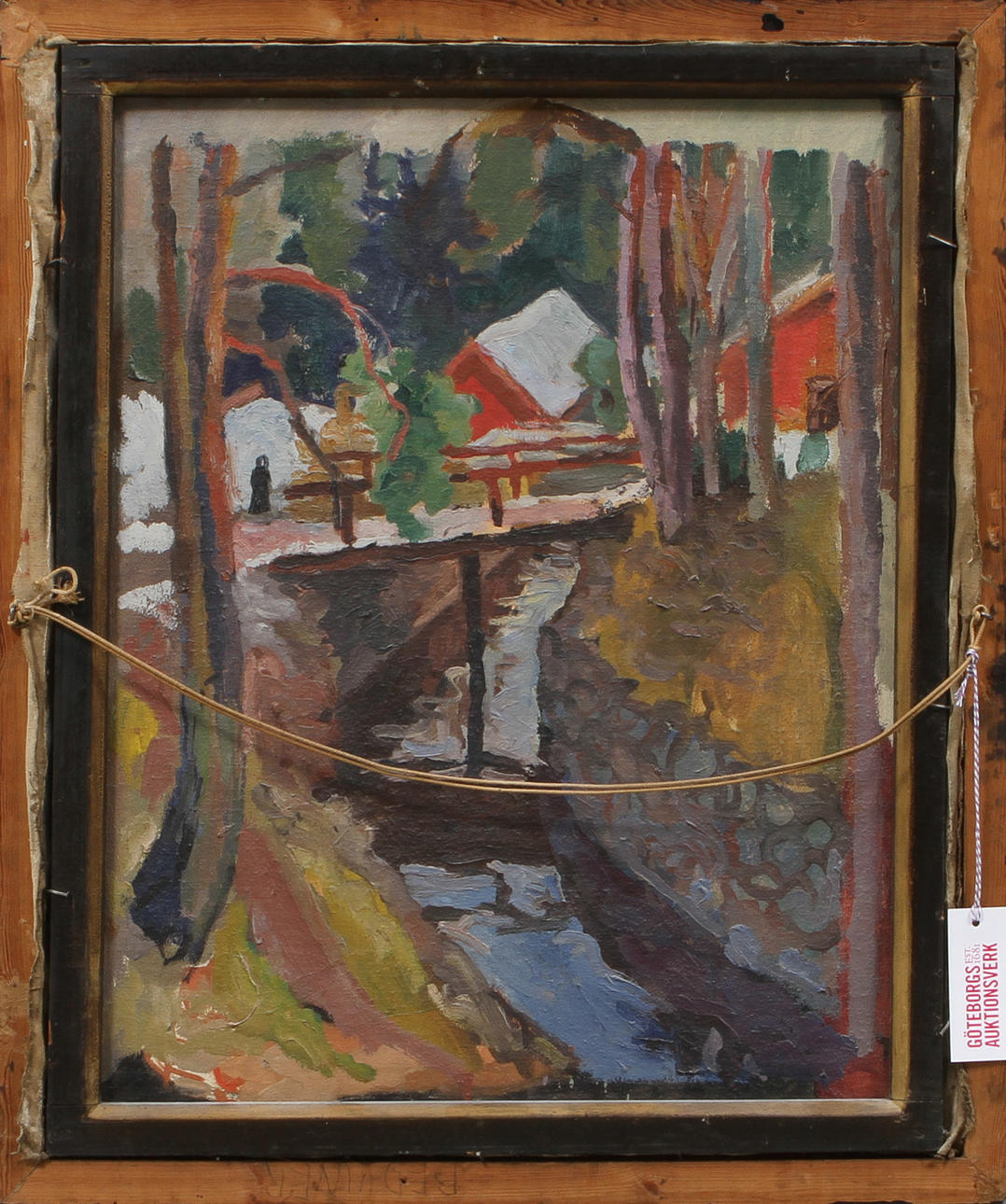 GUNNAR THEANDER. Wassermühle, Öl auf Leinwand, signiert. Kunst ...