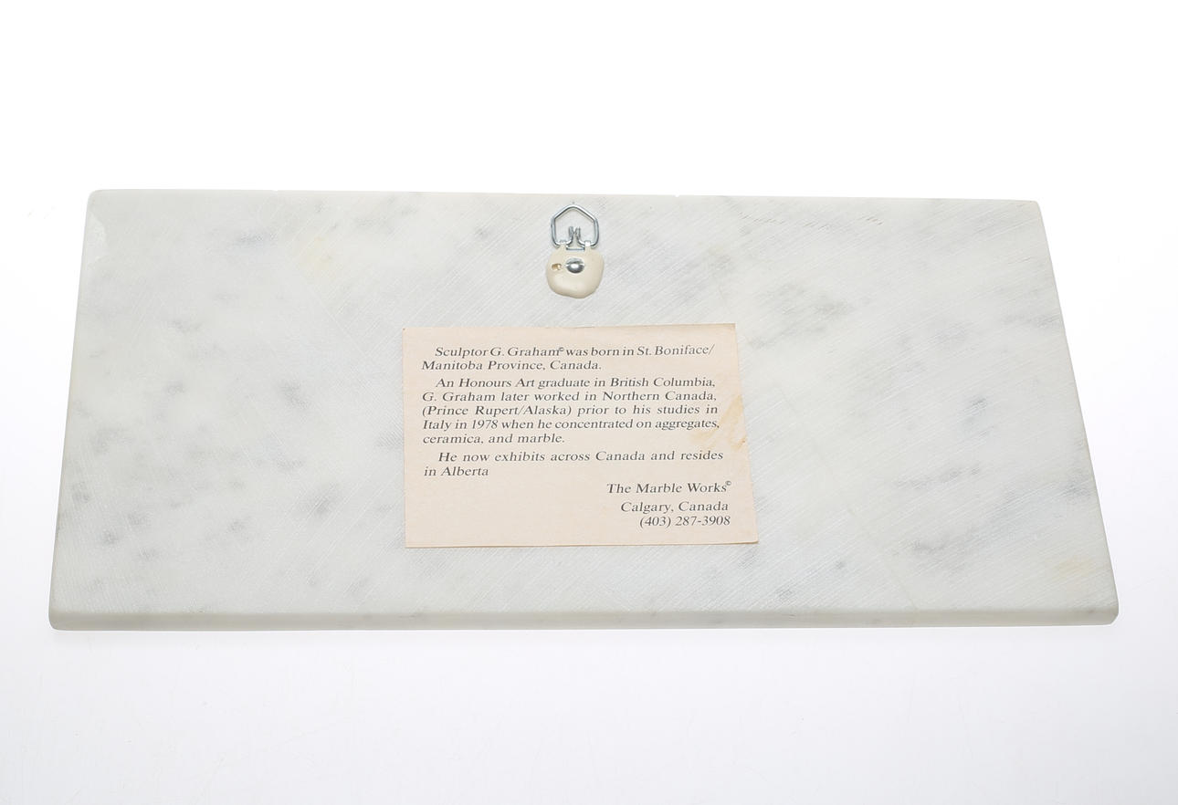WALL RELIEF, Italian marble, G. Graham, Canada, monogram signed. Art ...