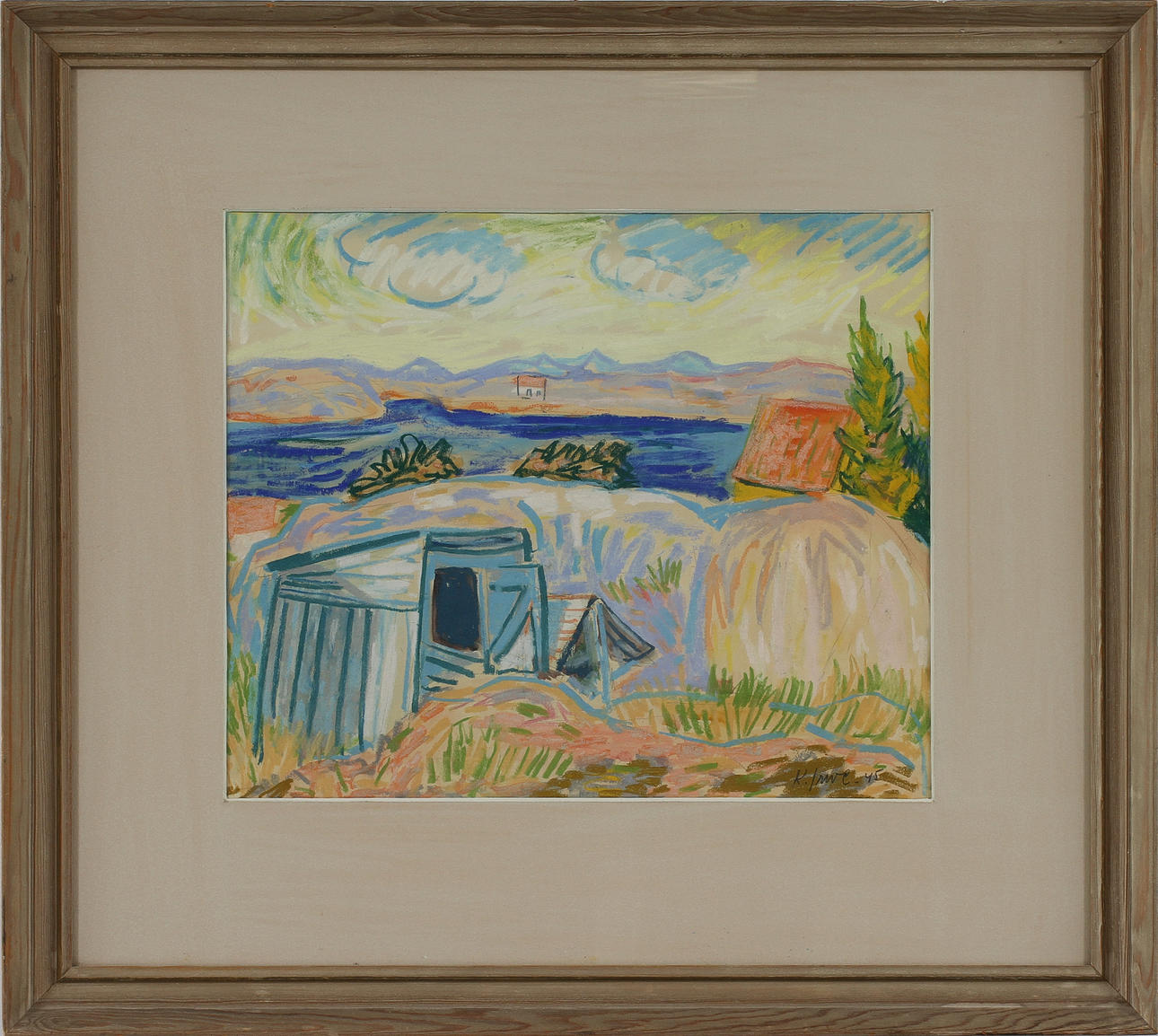 KNUT IRWE. pastel, signed- 45. Art - Paintings - Auctionet