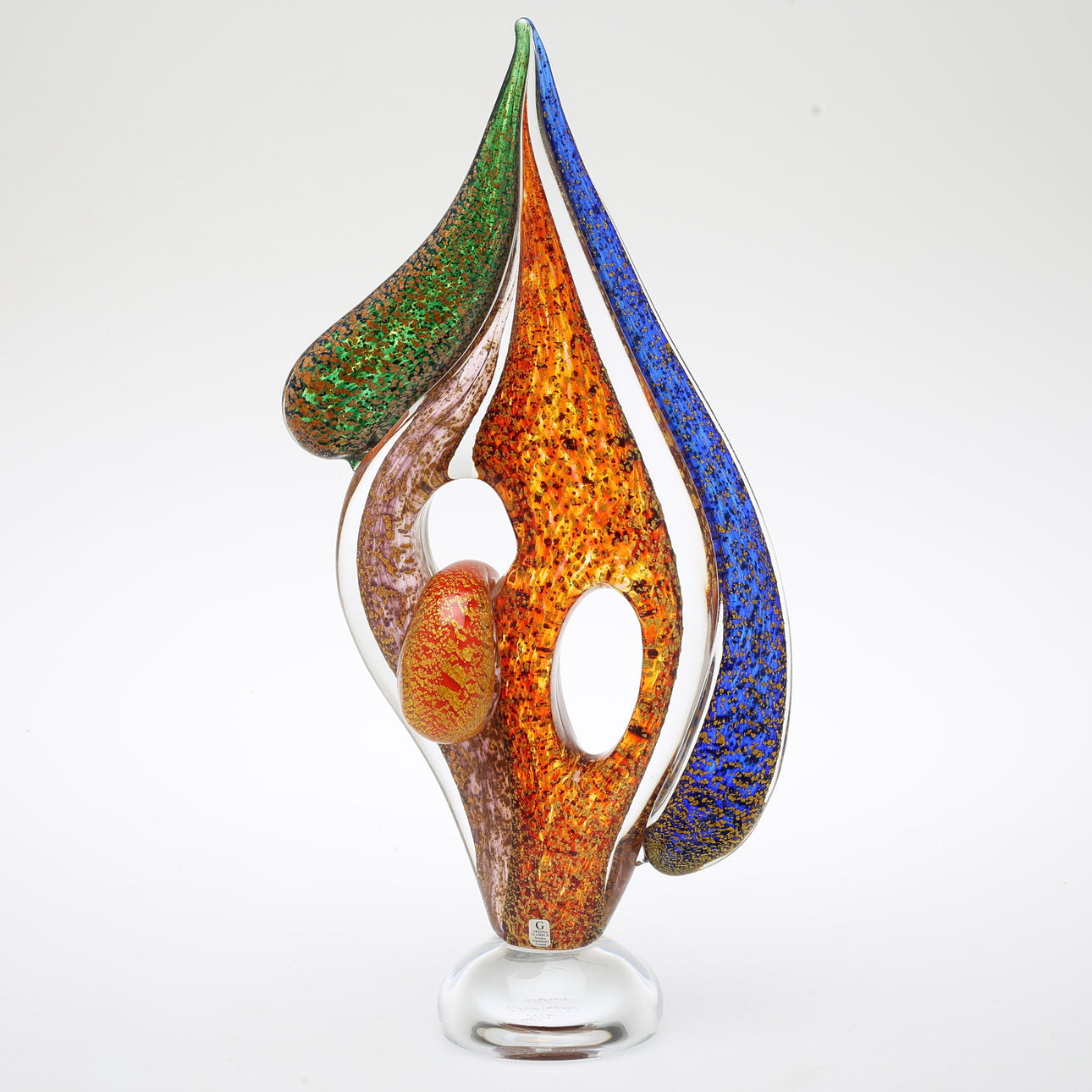 SCULPTURE, horse, glass, Germano Padoan, Gränna glassworks, signed ...