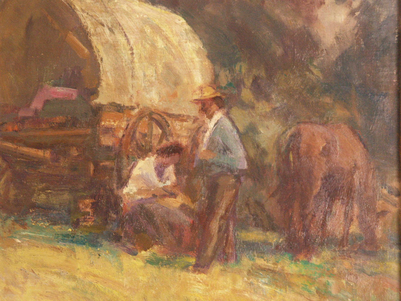 PAUL HEYMANN ”RESANDE MÄNNISKOR”. Konst - Måleri - Auctionet