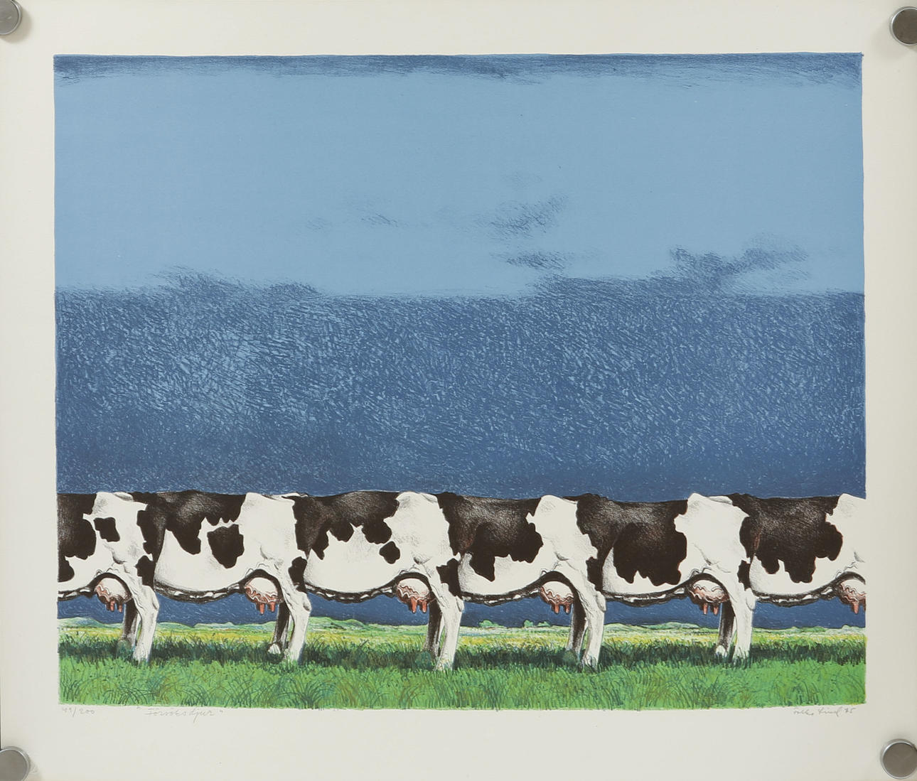 FOLKE LIND. "Laboratory Animals" 1975. Color lithograph, signed and ...