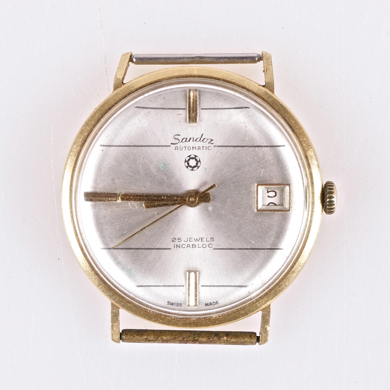 WRIST WATCH, 18k gold, Sandoz Automatic, mid 20th century. Clocks ...