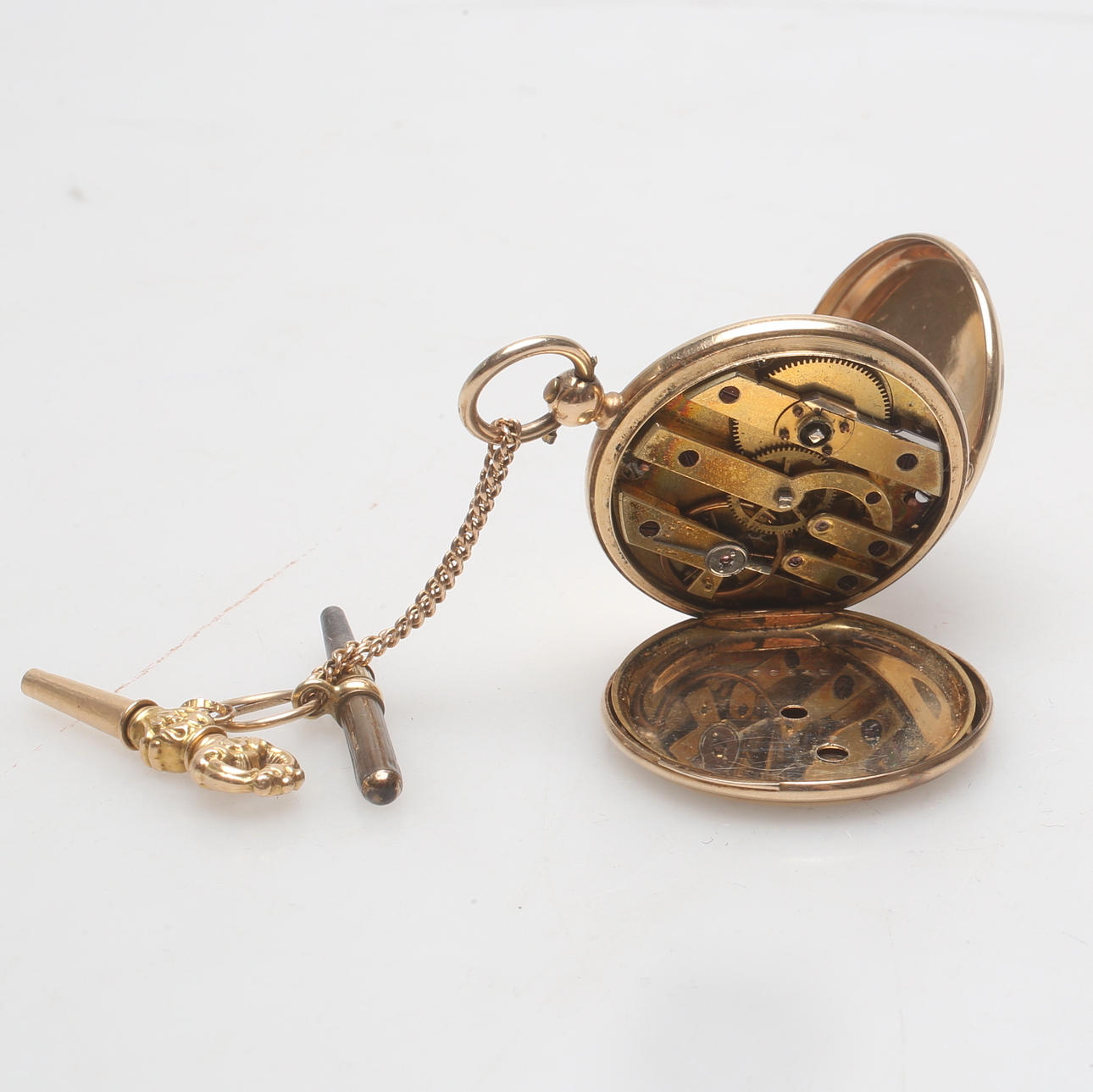 FICKUR och NYCKEL, guld, 14/18k. Klockor & Ur - Fickur & Stoppur ...