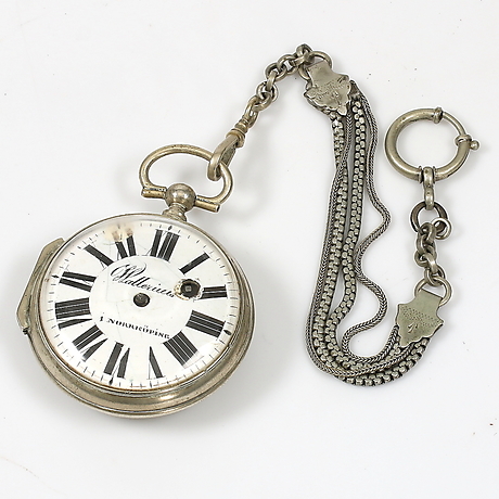 SPINDLE CLOCK, silver, Wallerius Norrköping, second half of the 18th ...