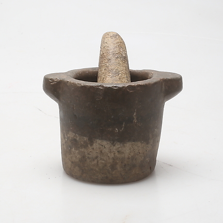 MORTEL med pistill, täljsten, 1700/1800-tal. Allmoge - Övrigt - Auctionet