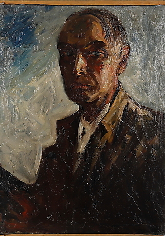 ARMAND GUSTAVE GÉRARD JAMAR (BELGIAN 1870-1946). Olja på duk, Autoportrait À L'Age de 62 ans ...