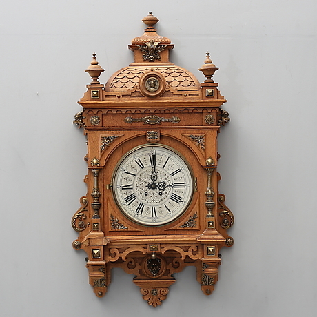 MANOR CLOCK, oak, New Renaissance, 19th/20th century. Clocks & Watches ...