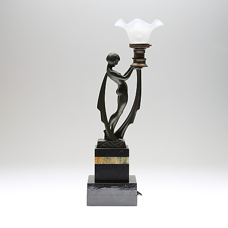 TABLE LAMP, art deco, Marked Limousin, first half of the 20th century ...