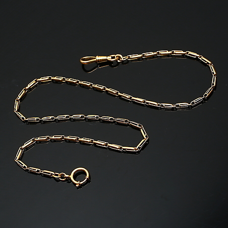 WATCH CHAIN, 18K gold, Swedish import, 1900s. Clocks & Watches - Other ...