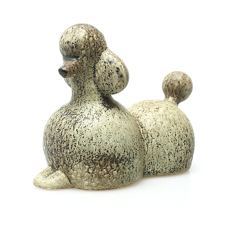 LISA LARSON. Poodle, stoneware, signed, K-Studion Gustavsberg, dated ...