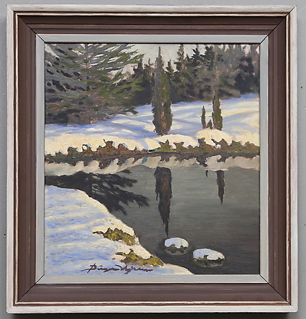 BIRGER HJELM. Olja på pannå, signerad. Konst - Måleri - Auctionet