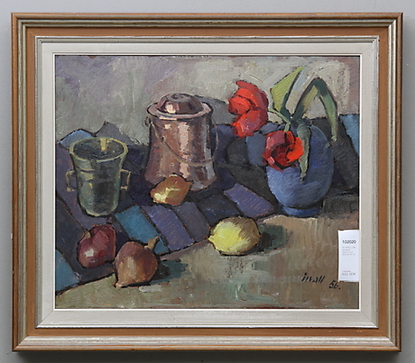 BO IRVALL. Oil on Board. Signed and dated -56. Art - Paintings - Auctionet