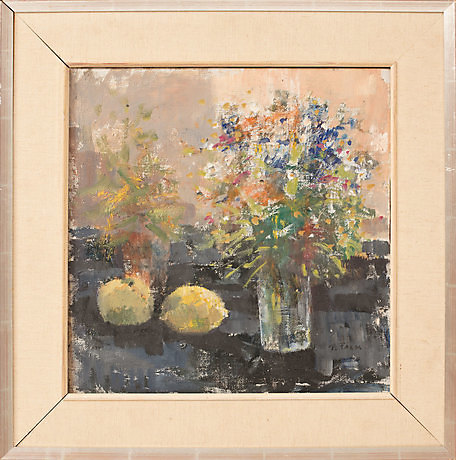 RAGNAR FALK. Still life, oil on canvas, signed. Art - Paintings - Auctionet