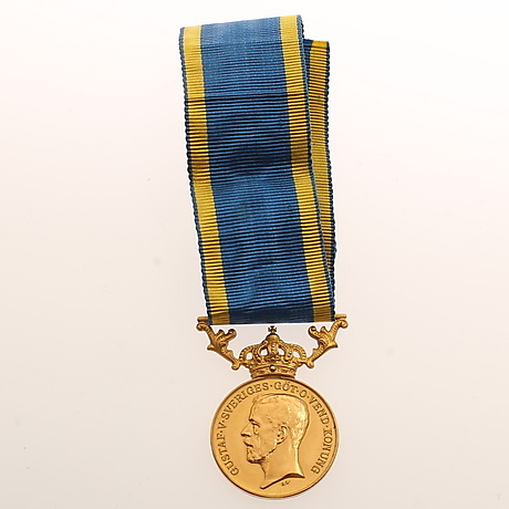 MEDAL, 18 k gold, "For zeal and integrity in the service of the kingdom ...