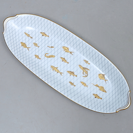 FISH DISH, porcelain, L. Bernardaud & Co, Limoges, France, 20th century ...