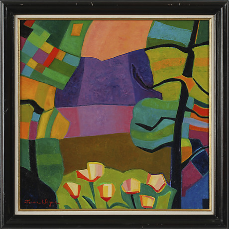 FRANCE WAGNER. Oil on canvas, signed. Art - Paintings - Auctionet