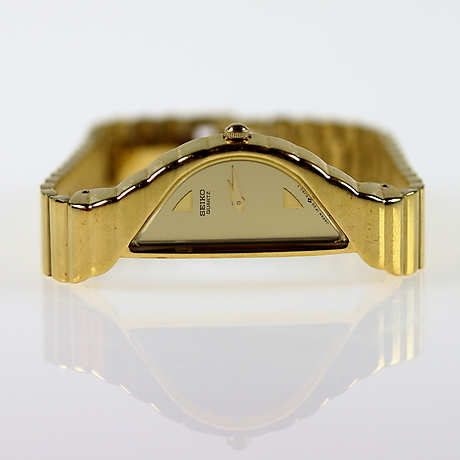 WOMEN'S WATCH, Seiko Quartz, gold-colored steel, second half of the ...