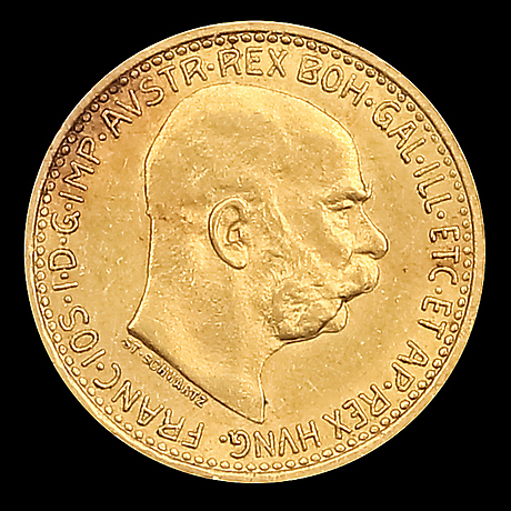 GOLD COIN, 21.6K, 10 Kronen, Kaiser Franz Joseph I, Austria, 1911 ...