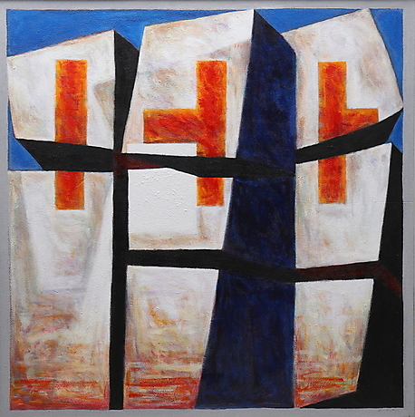 GÖRAN BENGTSSON. acrylic on Board, ''UPOV'', signed reverse, dated 1990 ...