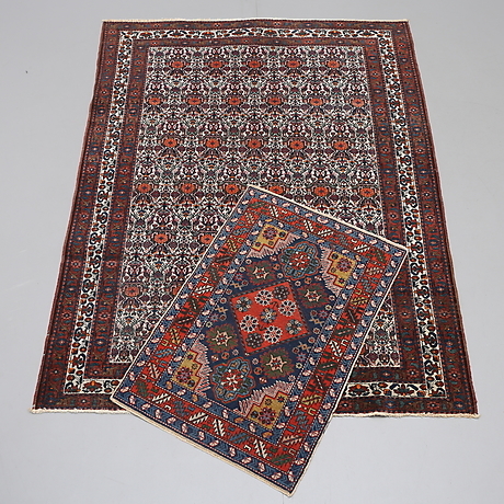 KNOTTED RUGS, 2 pcs, Persia and the Soviet Union, second half of the ...