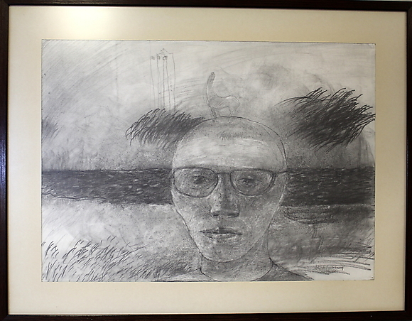 STIG E LINDBERG. drawing "Mollaryd" signed. Art - Drawings - Auctionet