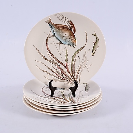 FISH PLATES, 6 pcs, "Fish", Johnson Brothers, England. Ceramics ...