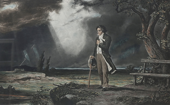 Grafiskt tryck, porträtt av Ludwig van Beethoven, Opus 48, C ...