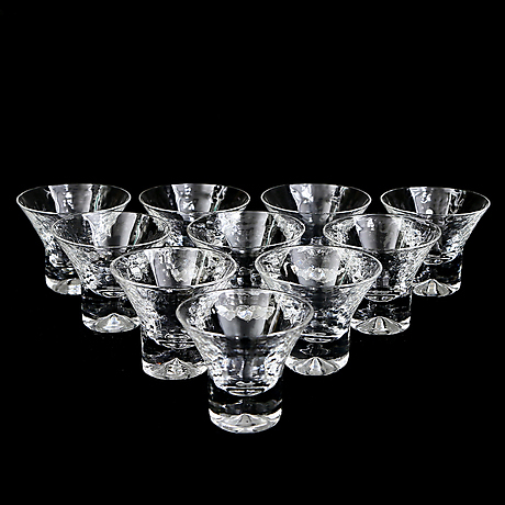 COCKTAIL GLASS, 10 pcs, "Rustica", Göran Wärff, Pukeberg. Glass ...