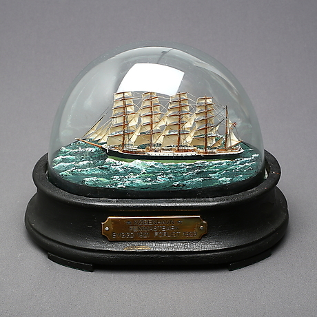 SHIP MODEL, the five-masted barque "Köbenhavn", around the middle of ...