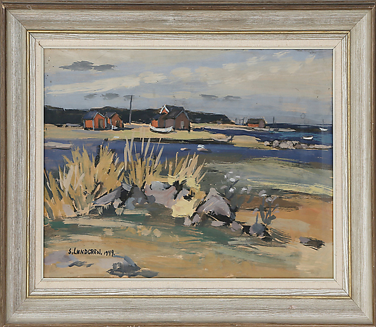 STURE LUNDGREN. OIL on Board, signed and dated 1949. Art - Paintings ...