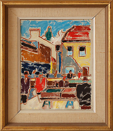 WILHELM HENNING. Oljemålningar, 2 st, signerade. Konst - Måleri - Auctionet