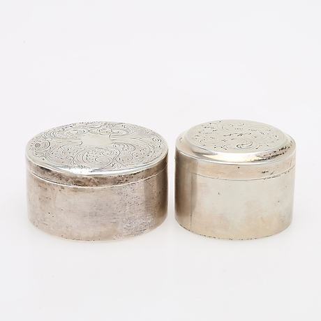 DOSOR, 2 st, silver, Anton Jacob Jörgensson, Ystad 1842, 100 g samt ...