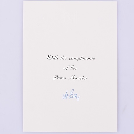 AUTOGRAPH, Prime Minister of Israel Menachem Begin. Books, Maps ...