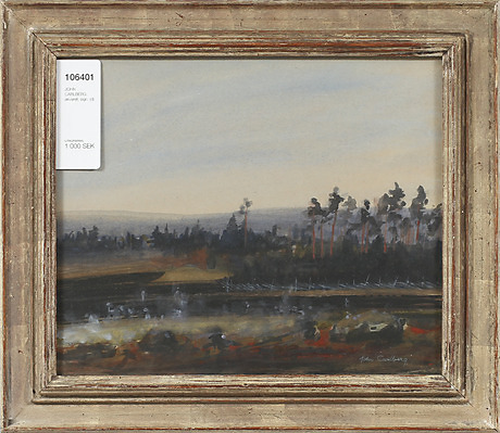 JOHN CARLBERG. Aquarell, sign. Kunst & Gemälde - Gemälde - Auctionet