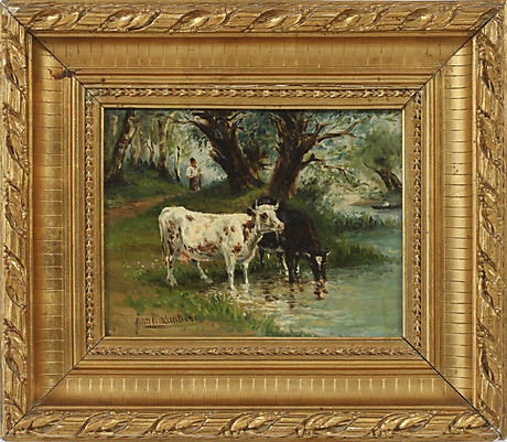 JOHN MALMBERG. Öljy kankaalle, signeerattu. Taide - Maalaus - Auctionet