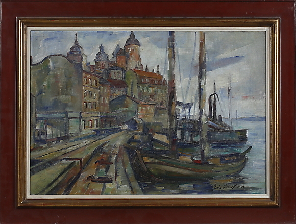 ERIC HALLSTRÖM. Södemälarstrand, oil on canvas, signed. Art - Paintings ...