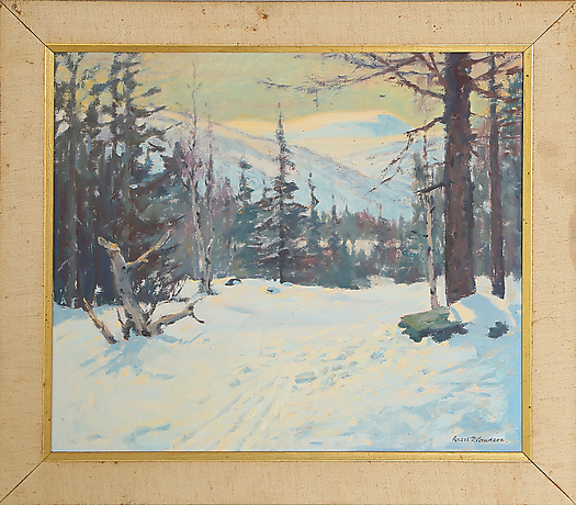 AKSEL P KNUDSEN. OLJA på duk, signerad, 1900-tal. Konst - Måleri ...