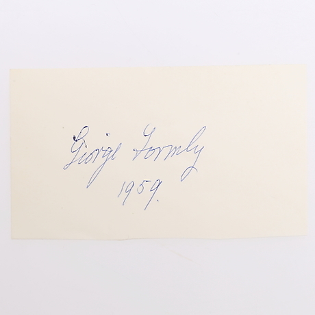 AUTOGRAPH. GEORGE FORMBY (1904-1961). BRITISH SINGER, MUSICIAN, ACTOR ...