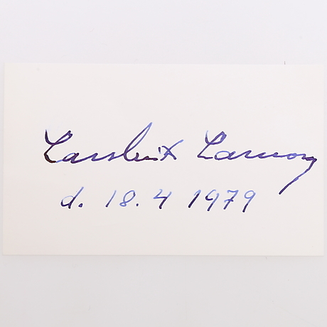 AUTOGRAPH. LARS-ERIK LARSSON (1908-1986). SWEDISH COMPOSER. Books, Maps ...