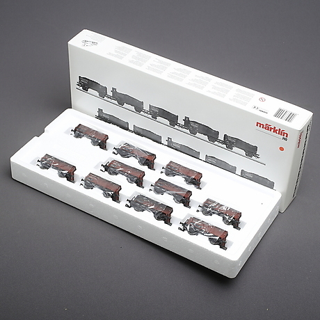 MÄRKLIN 46045 sats med 10 vagnar lastade med kol, originalkartong ...