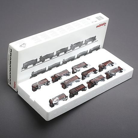 MÄRKLIN 46045 sats med 10 vagnar lastade med kol, originalkartong ...
