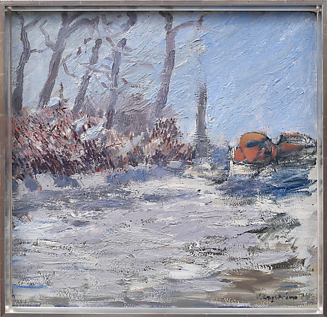 KAJ ENGSTRÖM. Olja på pannå, landskapsmotiv, signerad K Engström. Konst ...